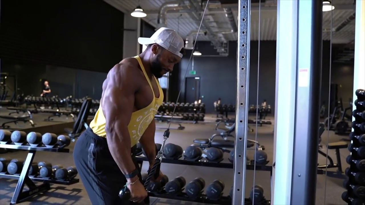 CABLE ROPE TRICEPS PULL DOWN - YouTube