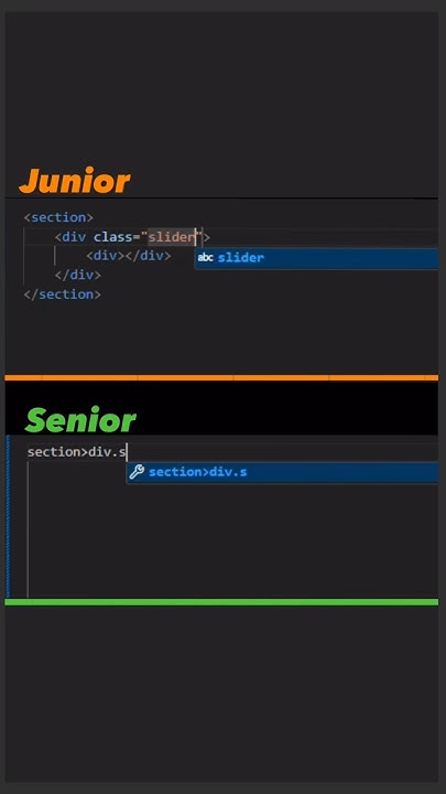Junior Vs Senior Frontend developer 🤫#programming #javascript#html#css #html5#webdevelopment# ...