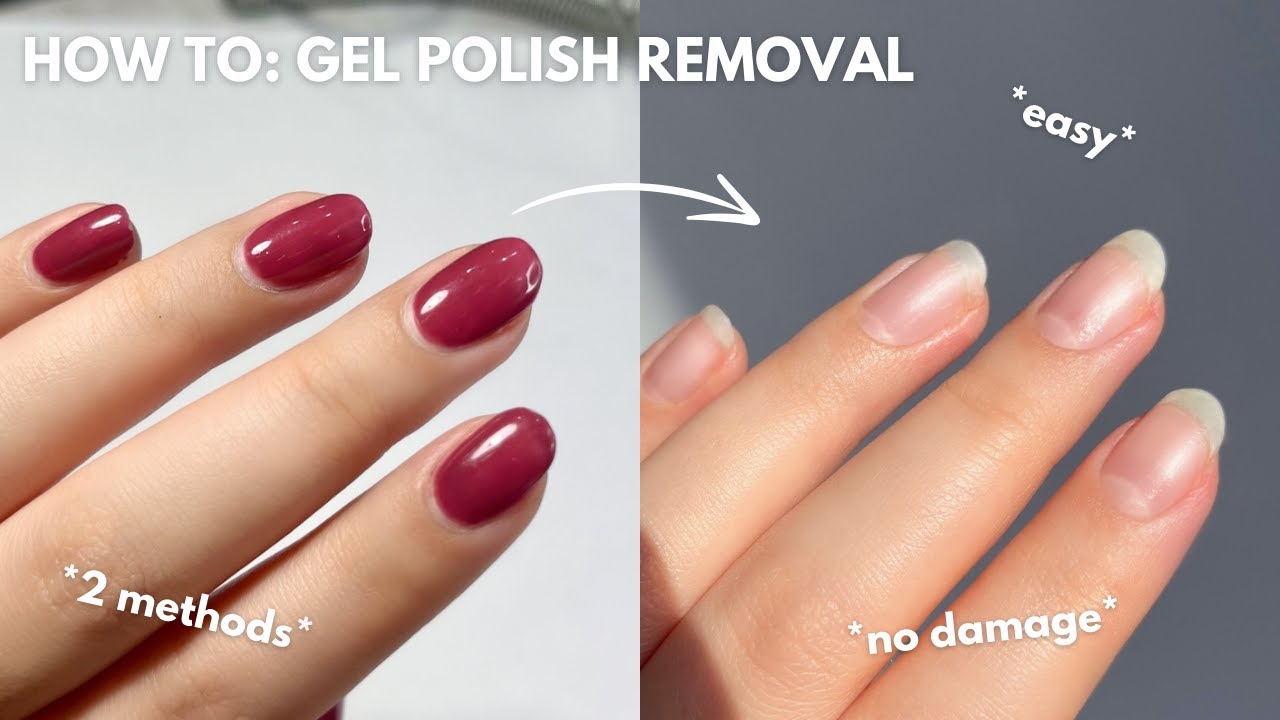 How to SAFELY Remove Gel Nails at Home with NO DAMAGE 💅 Two methods of ...