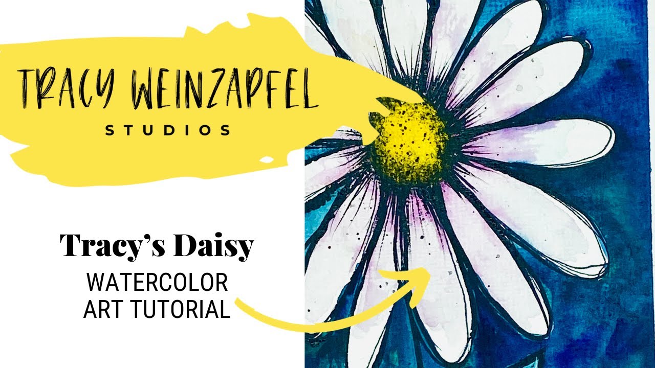 Daisy Flower (Watercolor Art Tutorial) - YouTube