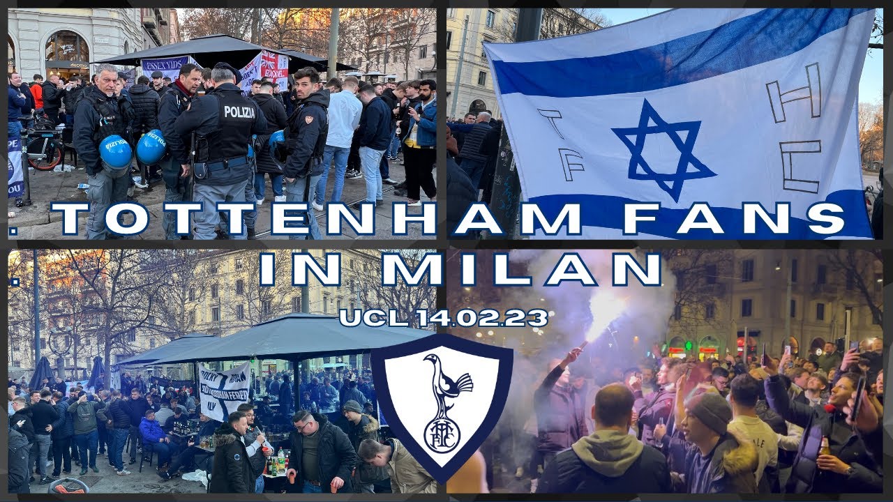 Crazy Tottenham Fans in Milan Uefa Champions League 14.02.23 AC Milan ...