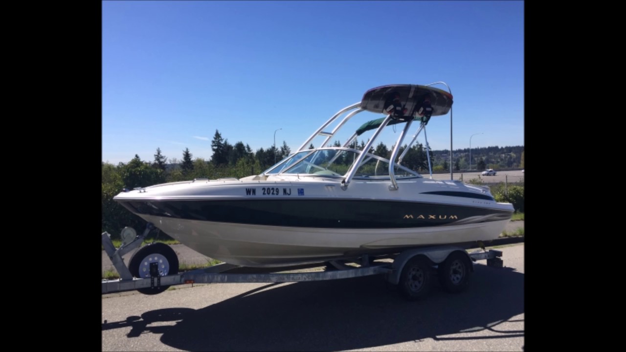 2000 Maxum 2000 Power boat for sale in Tacoma, WA. $14,500. - YouTube