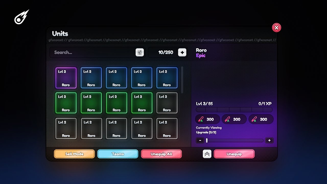 How to Design an Anime Units UI for Roblox - YouTube