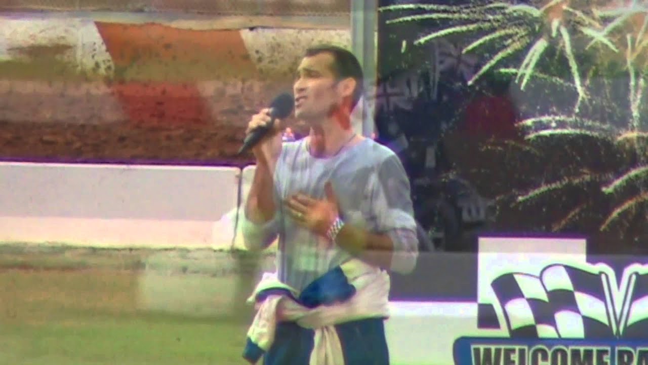 Adam Brand - Advance Australia Fair - Sydney Speedway - YouTube