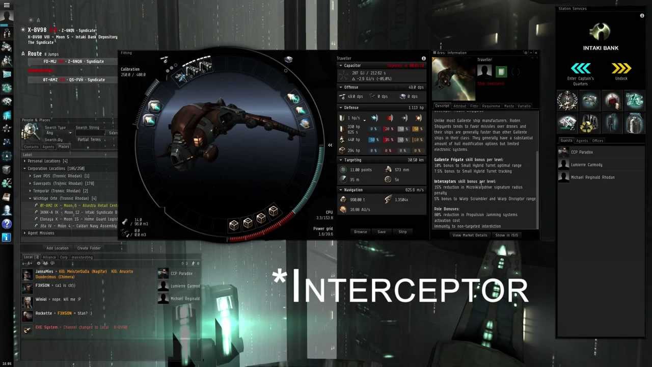 EVE Online Rubicon - Warp Speed Changes - Ares Interceptor - YouTube