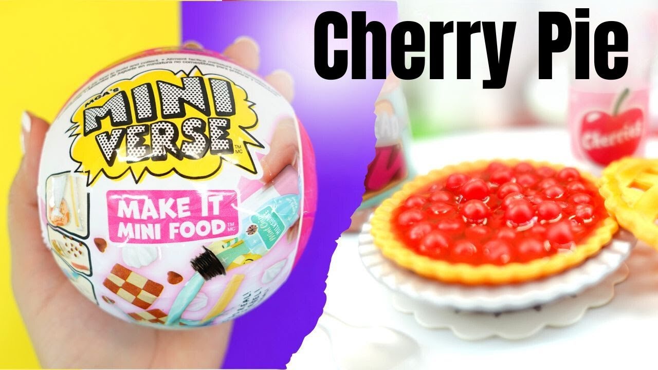 Unboxing and Making Mini Verse Make it Mini Food S1 Cafe Cherry Pie ...