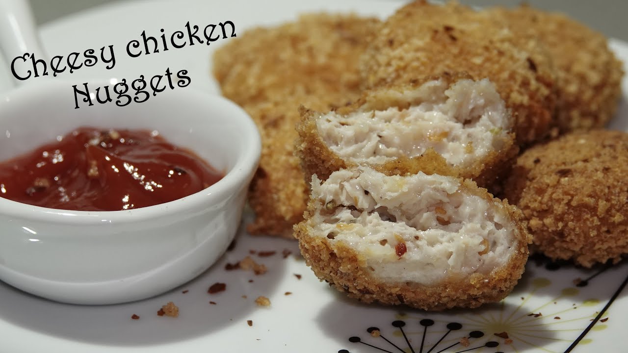EASY CHEESY CHICKEN NUGGETS - YouTube
