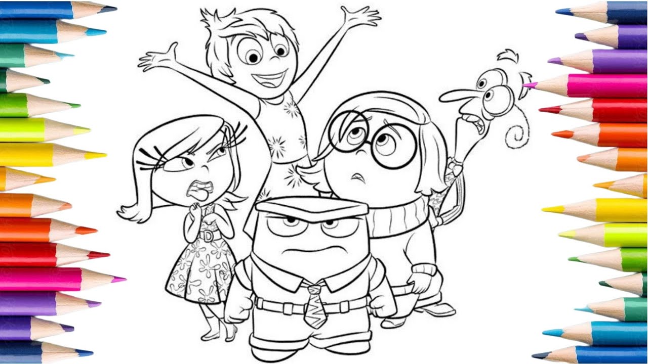 inside out 2 coloring pages | how to draw inside - YouTube