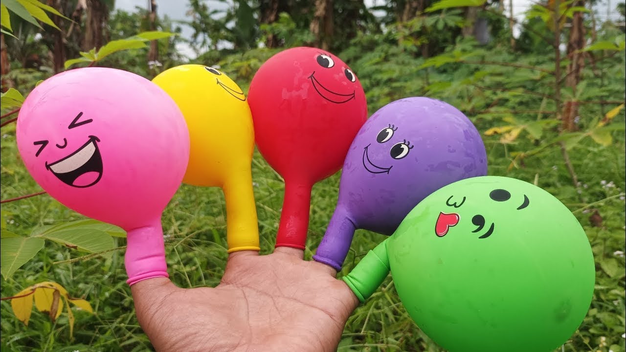 menemukan balon warna warni,pompa balon lucu, balon berhadiah,suara ...