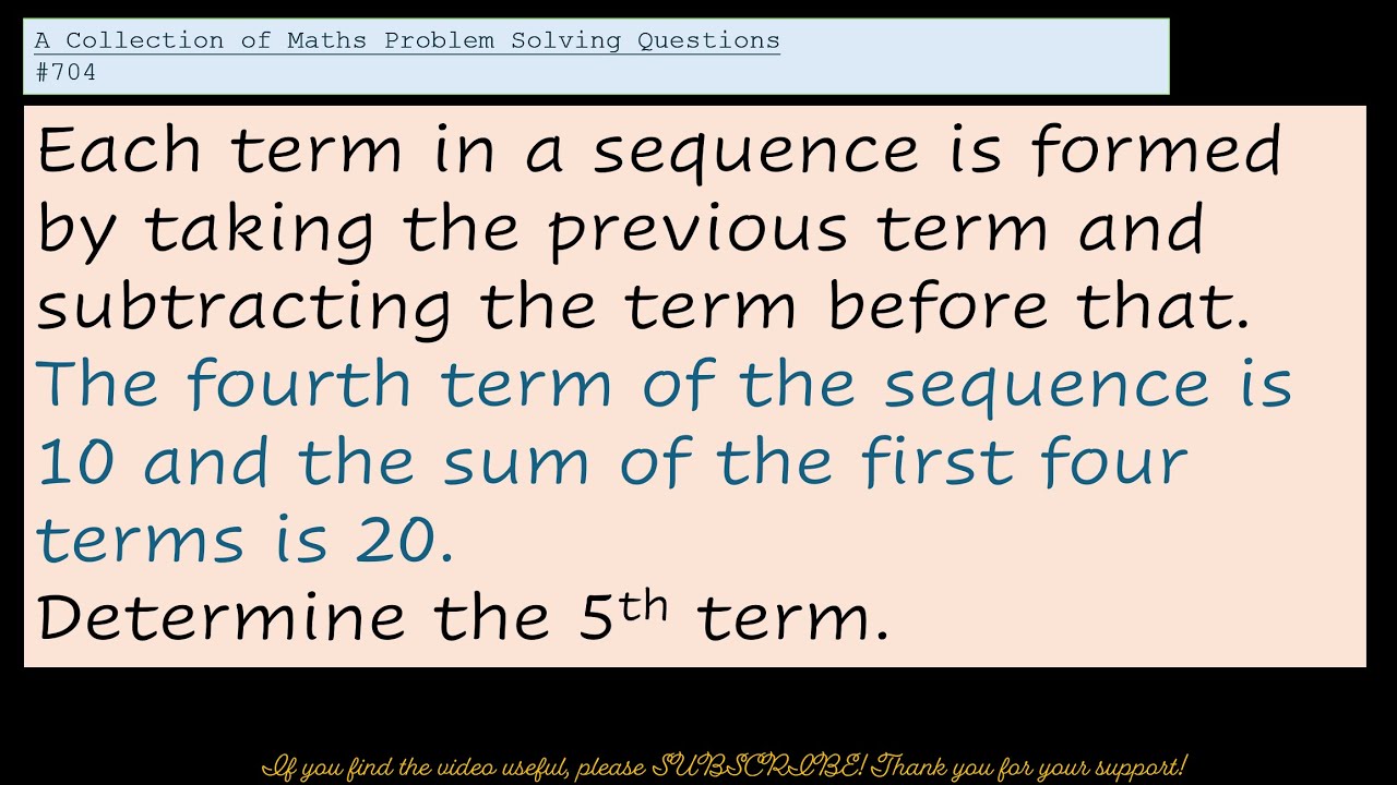 Sequences | GCSE | IGCSE | Higher Maths | KS4 Maths Higher Practise ...