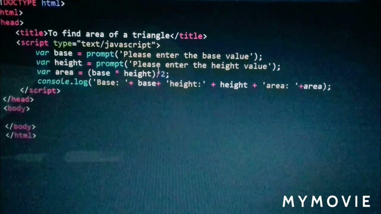How To Find Area Of A Triangle In Javascript YouTube how-to-find-area-of-a-triangle-in-javascript-youtube