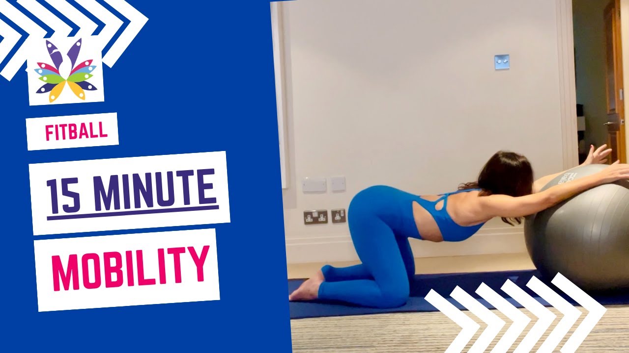 Express FitBall Full Body Pilates Mobility - 15 mins #pilates #fitball ...