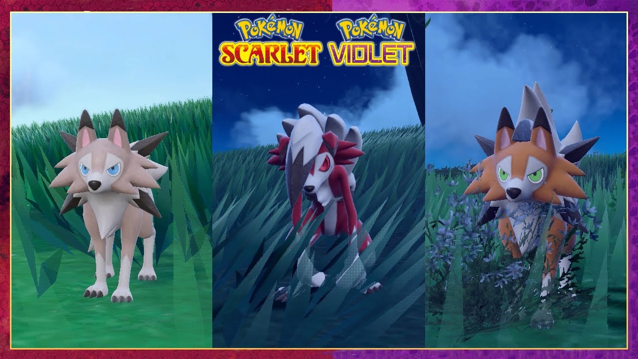 Pokemon Scarlet & Violet All Lycanroc Forms & Locations - YouTube