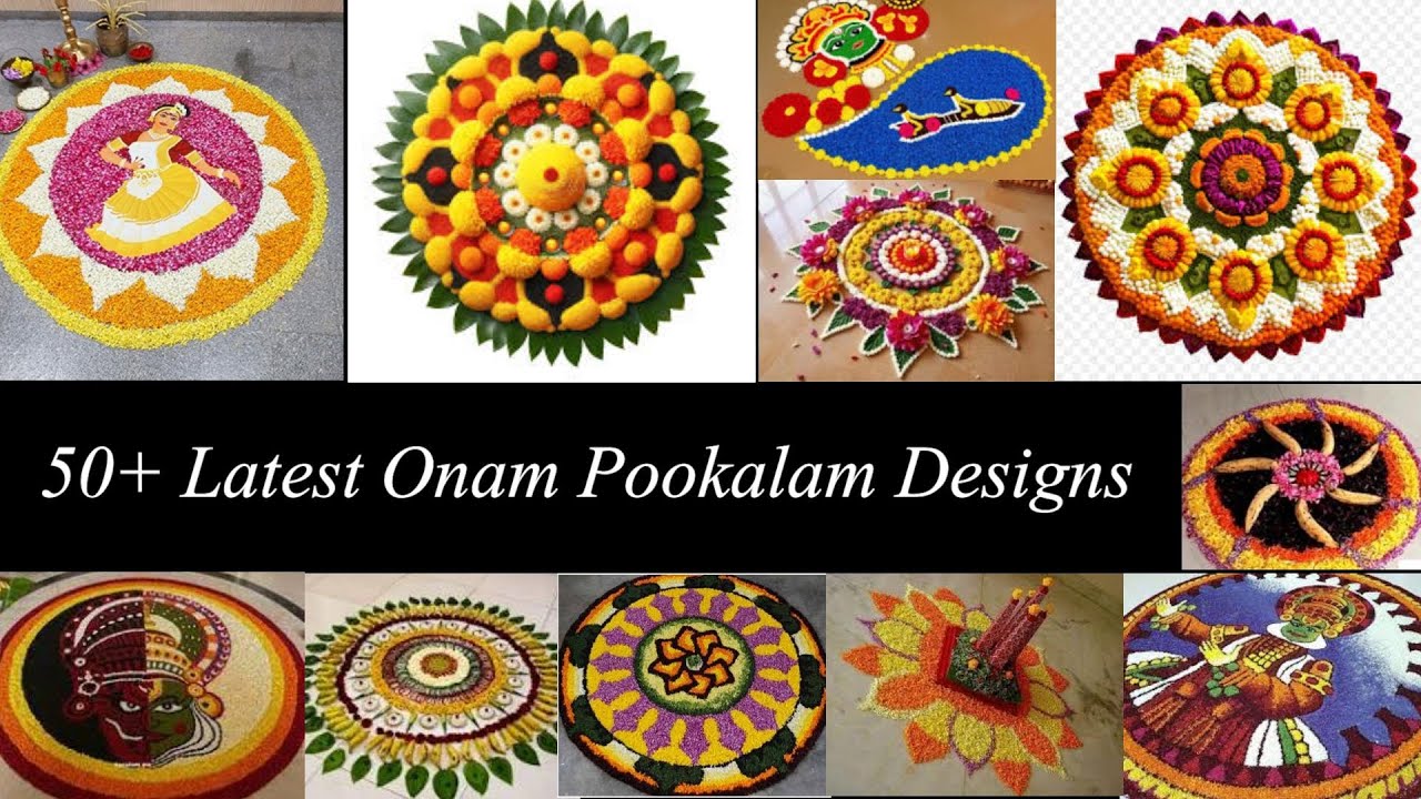Latest Onam Pookalam Design 2024 / Onam Pookalam Designs / Athapookalam ...