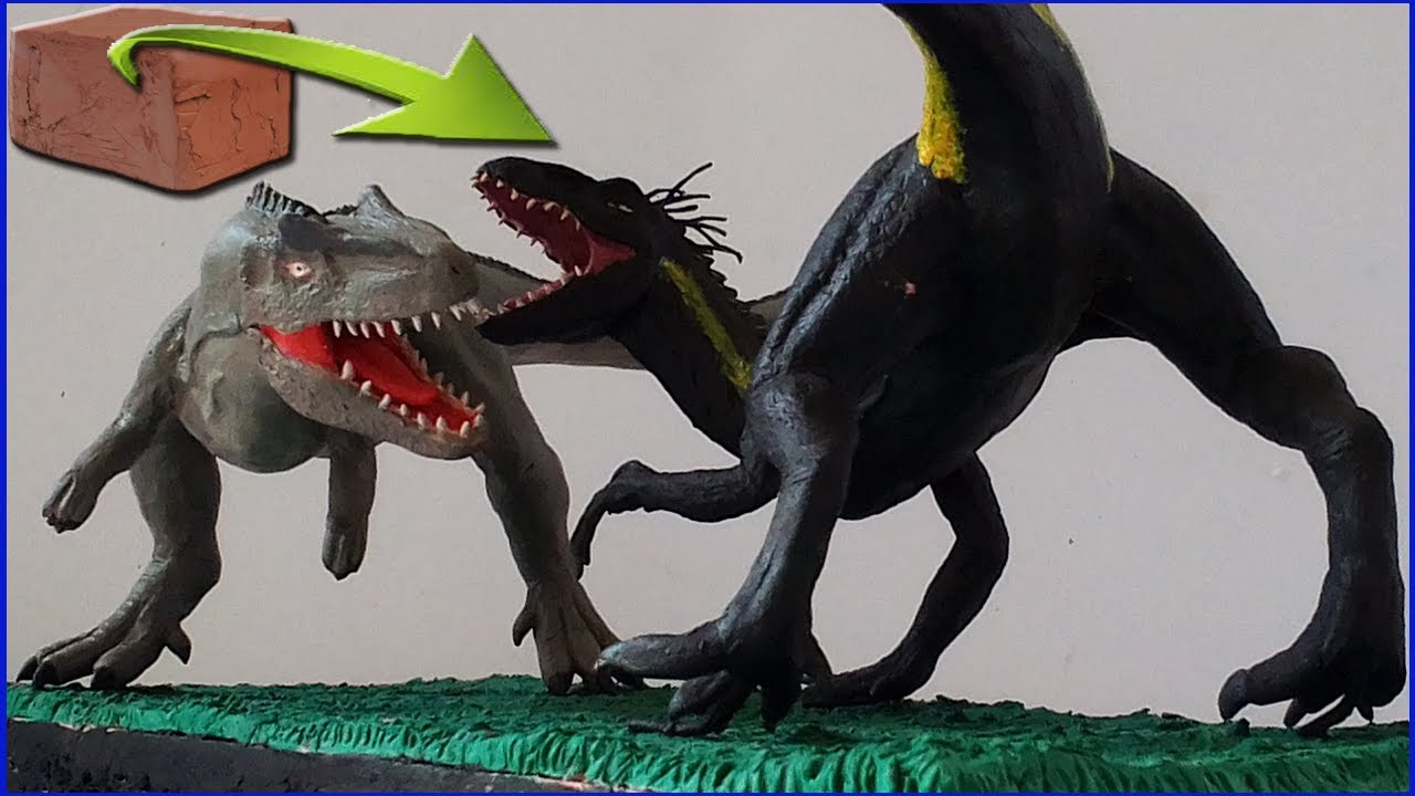 INDORAPTOR VS ALLOSAURUS with clay. Jurassic World: Fallen Kingdom ...