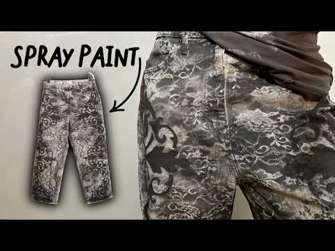 How to Customize Jeans with Spray Paint (Easy DIY Tutorial) - YouTube