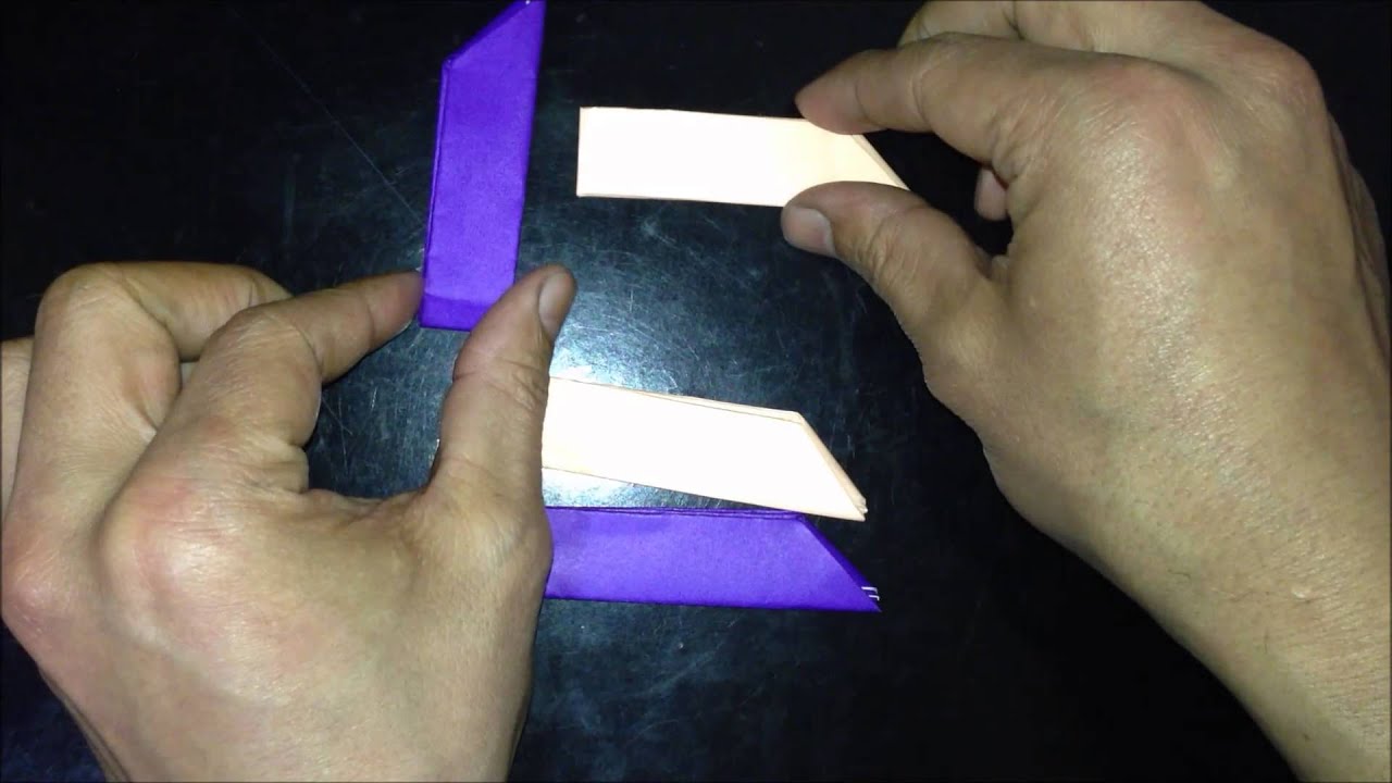 85.How to fold traditional origami cross throwing knives - YouTube