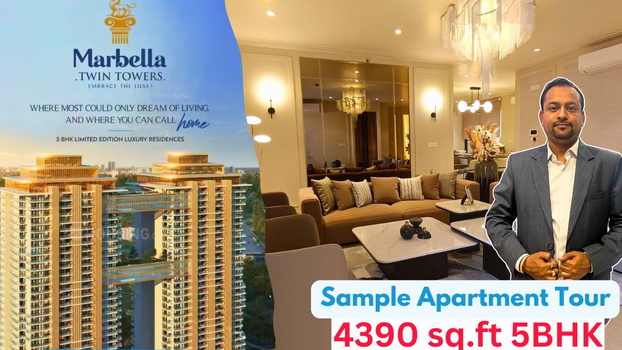 Marbella Twin Towers New Chandigarh | 4390sq.ft 5BHK Luxurious Apartments | Sample Flat Tour ...