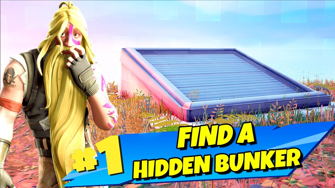Find A Hidden Bunker - (Fortnite Epic Challenges) - YouTube