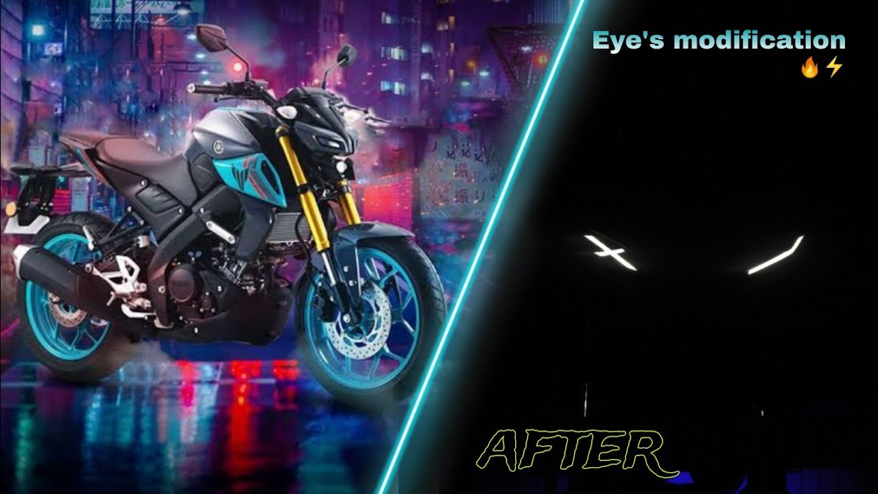 MT-15 EYE'S Modification 🔥🤙 AT HOME / cost- 50 Rs /samy motovlogs/ # ...