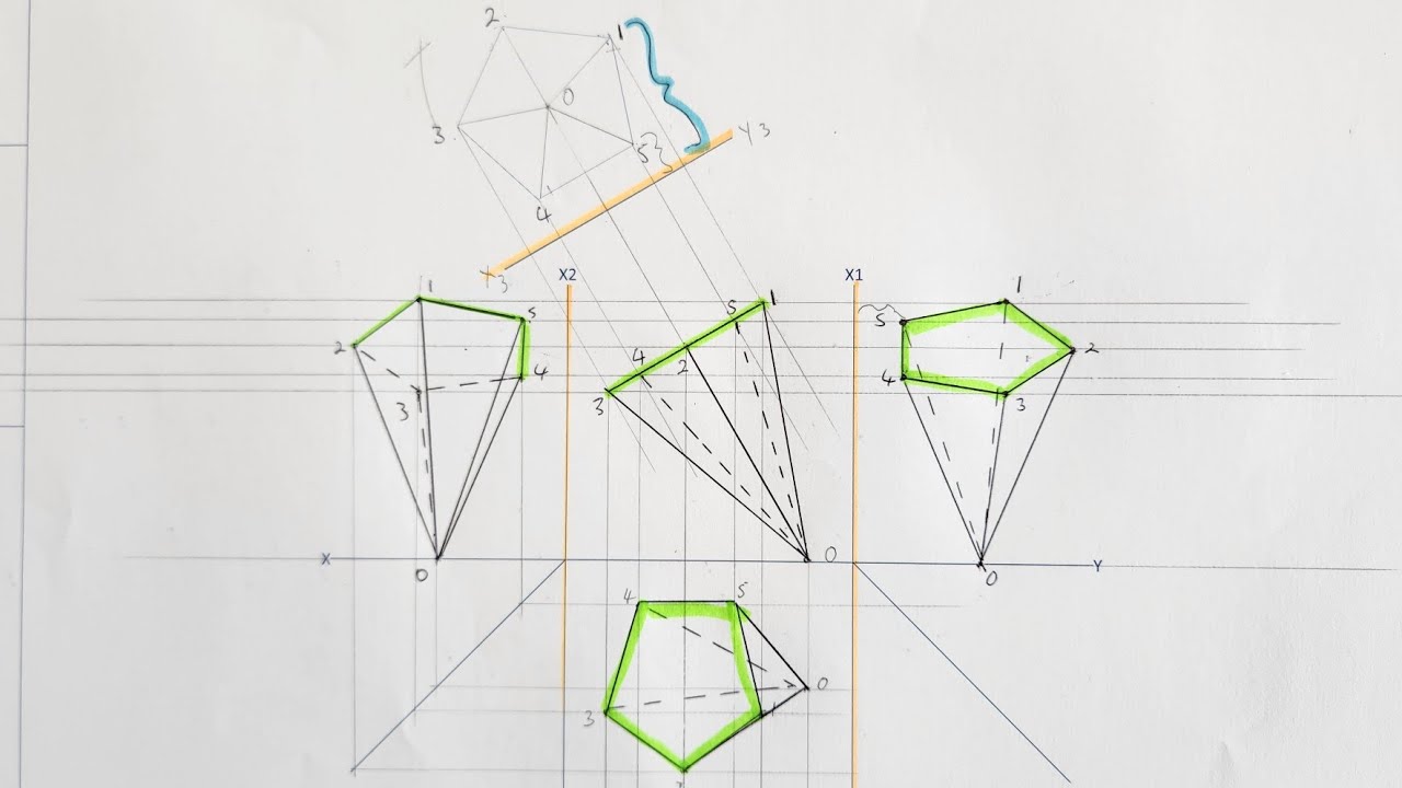 Solid Geometry - Projecting a Pentagonal Pyramid - HSE | Page 8-8 ...