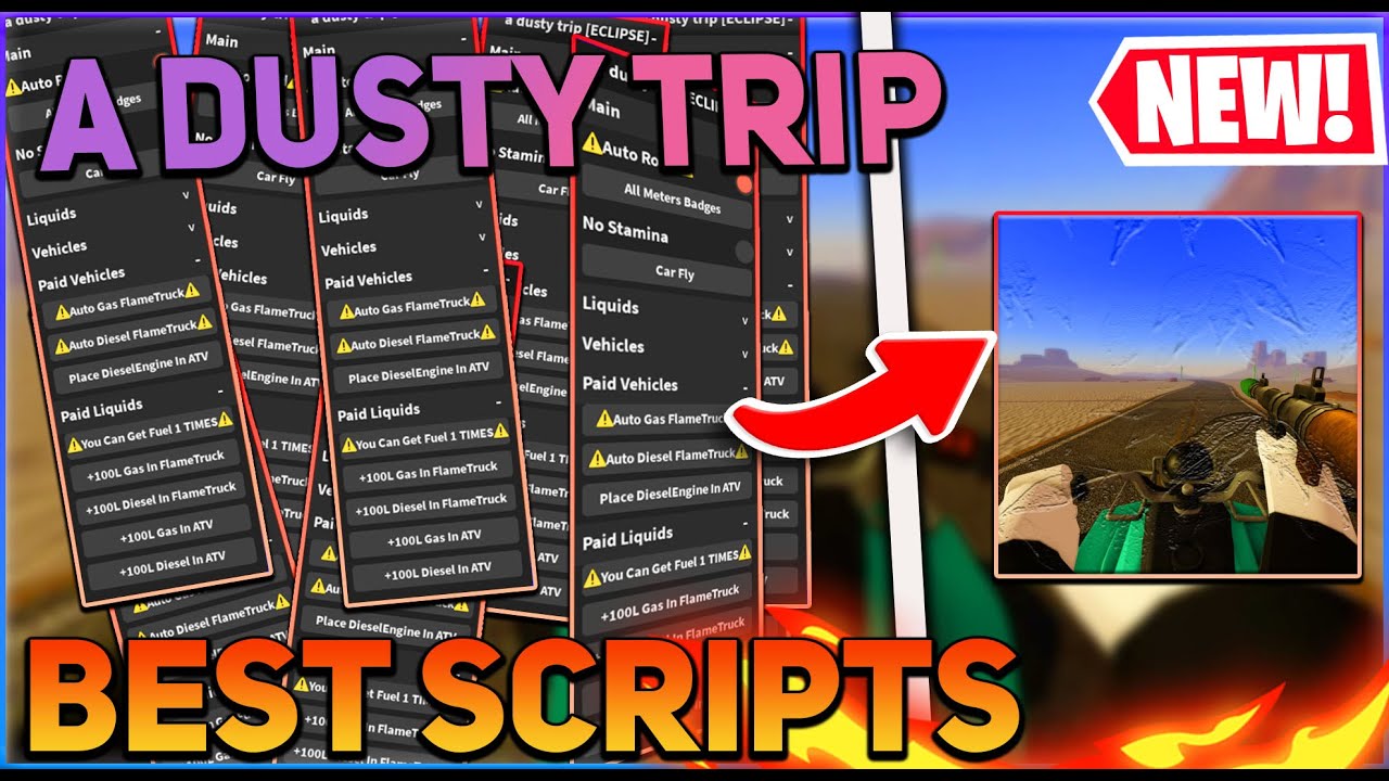 A Dusty Trip Script GUI / Hack (Auto Road, No Hunger, Get Guns, Inf ...