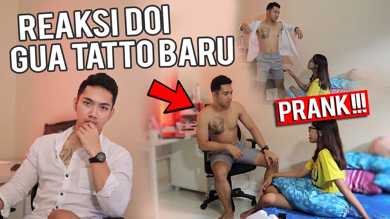 PRANK TATTO KE PACAR !!! GIMANA REAKSINYA ?? - YouTube