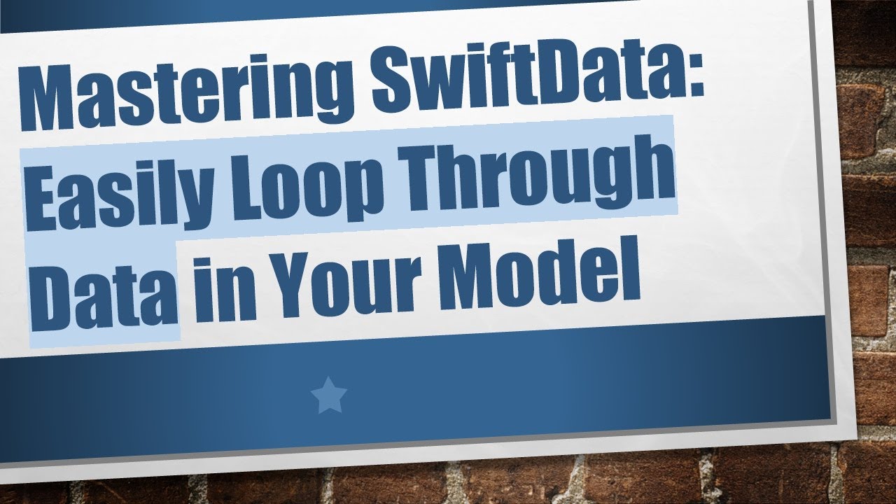 Mastering SwiftData: Easily Loop Through Data in Your Model - YouTube