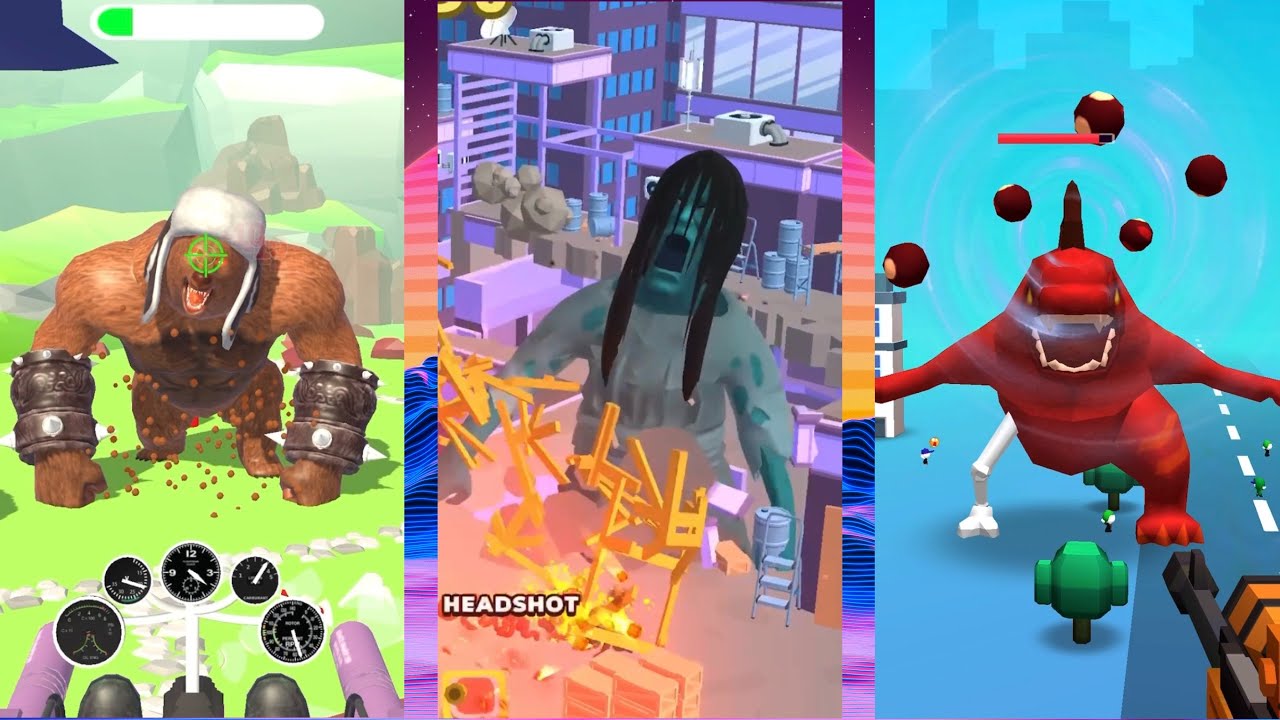 Loudest Scream Of Monsters, Big Bear, Giant Ghost, Red Monster Dragon ...