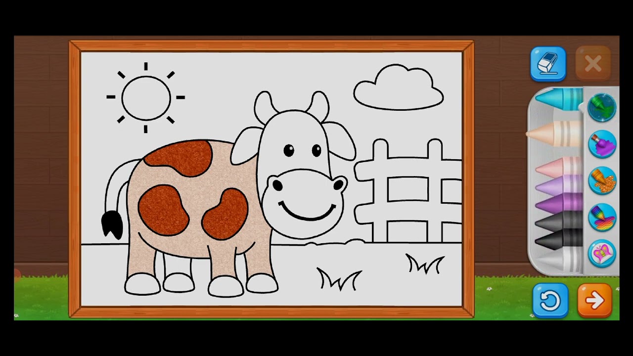 Mewarnai Gambar Sapi Di Kebun Binatang Untuk Anak TK dan PAUD - YouTube