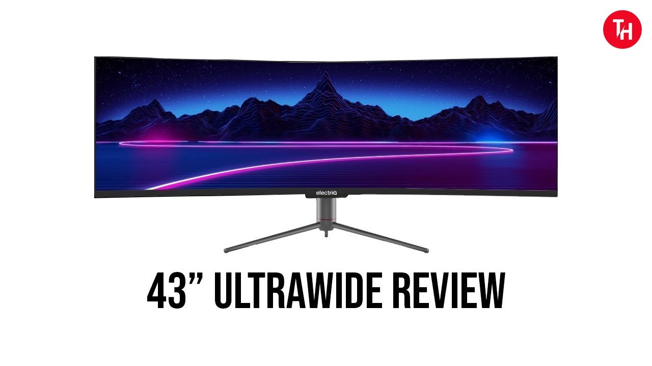 electriQ 43 QLED Super UltraWide 120hz HDR600 Curved Monitor eiQ ...