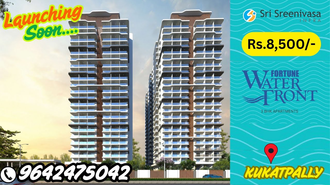 Upcoming Project || 3BHK Apartments || Fortune Water Front || IDL Lake ...