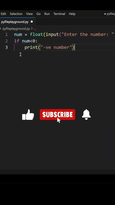 Check number is positive or negative in python #shorts #python - YouTube
