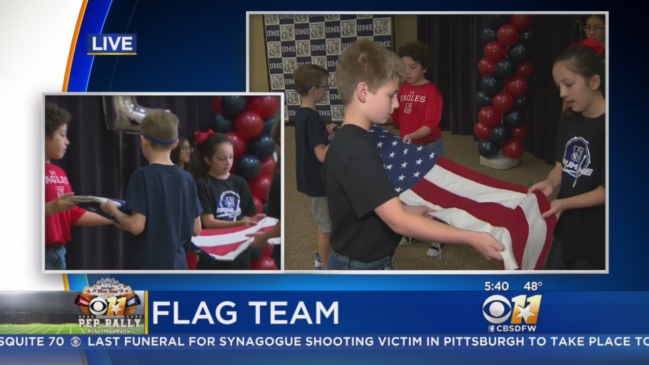 CBS 11 Pep Rally: UME Prep Academy Flag Team - YouTube