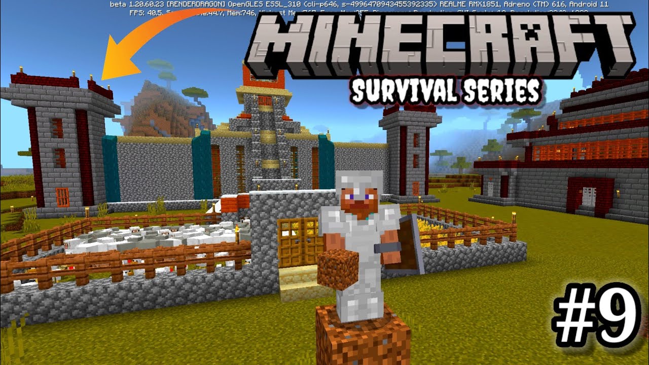I Build watchtower on my castle // Minecraft PE Survival series ...