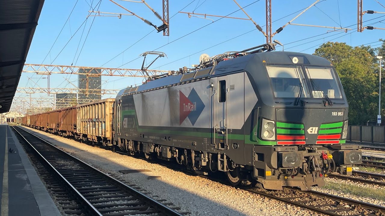 ELL (InRail) Vectron 193 953 pokreće teretni vlak s Zagrebačkog Glavnog ...