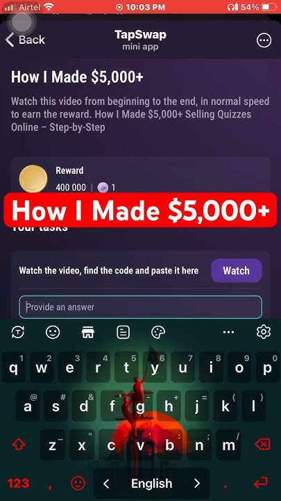 How I Made $5,000+ | Tapswap code || tapswap code How I Made $5,000+ #tapswapcode #crypto # ...