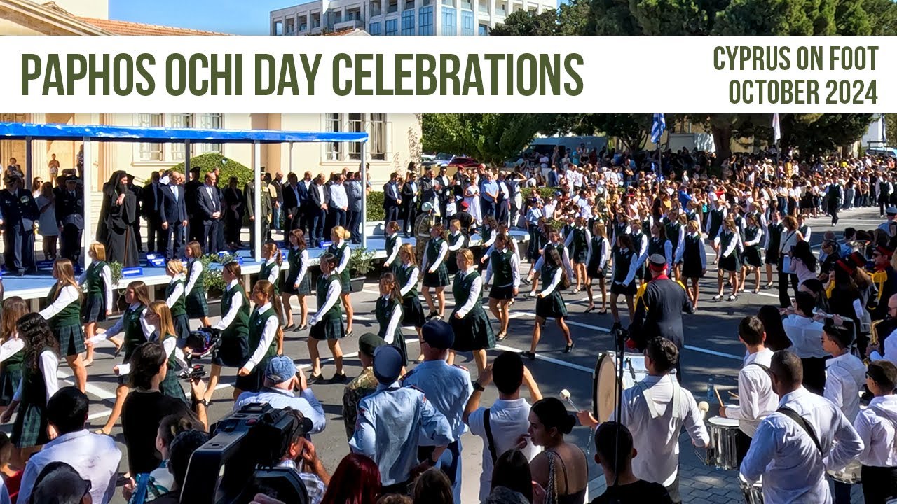 Paphos Ochi Day Celebrations And Parade - YouTube