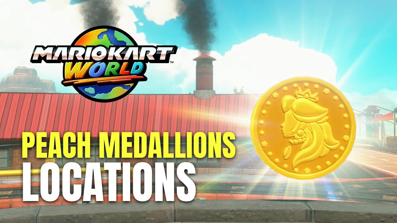 Mario Kart World All 200 Peach Medallions Location - YouTube