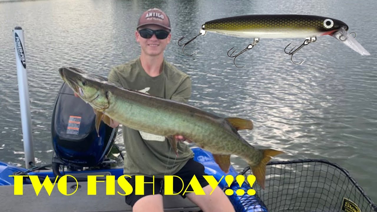 Two Muskie Day in Northern Wisconsin!!! Depthraider went Insane! - YouTube