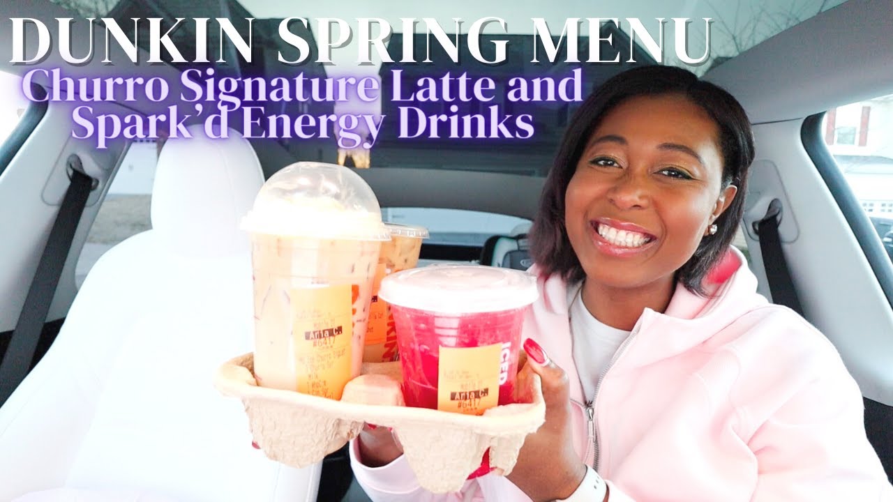 Churro Signature Iced Latte REVIEW | Trying Dunkin Spring Menu 2024 ...