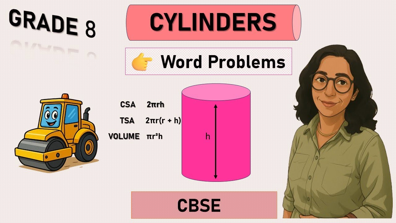 Volume and Surface Area Of Cylinders | Grade 8 - YouTube