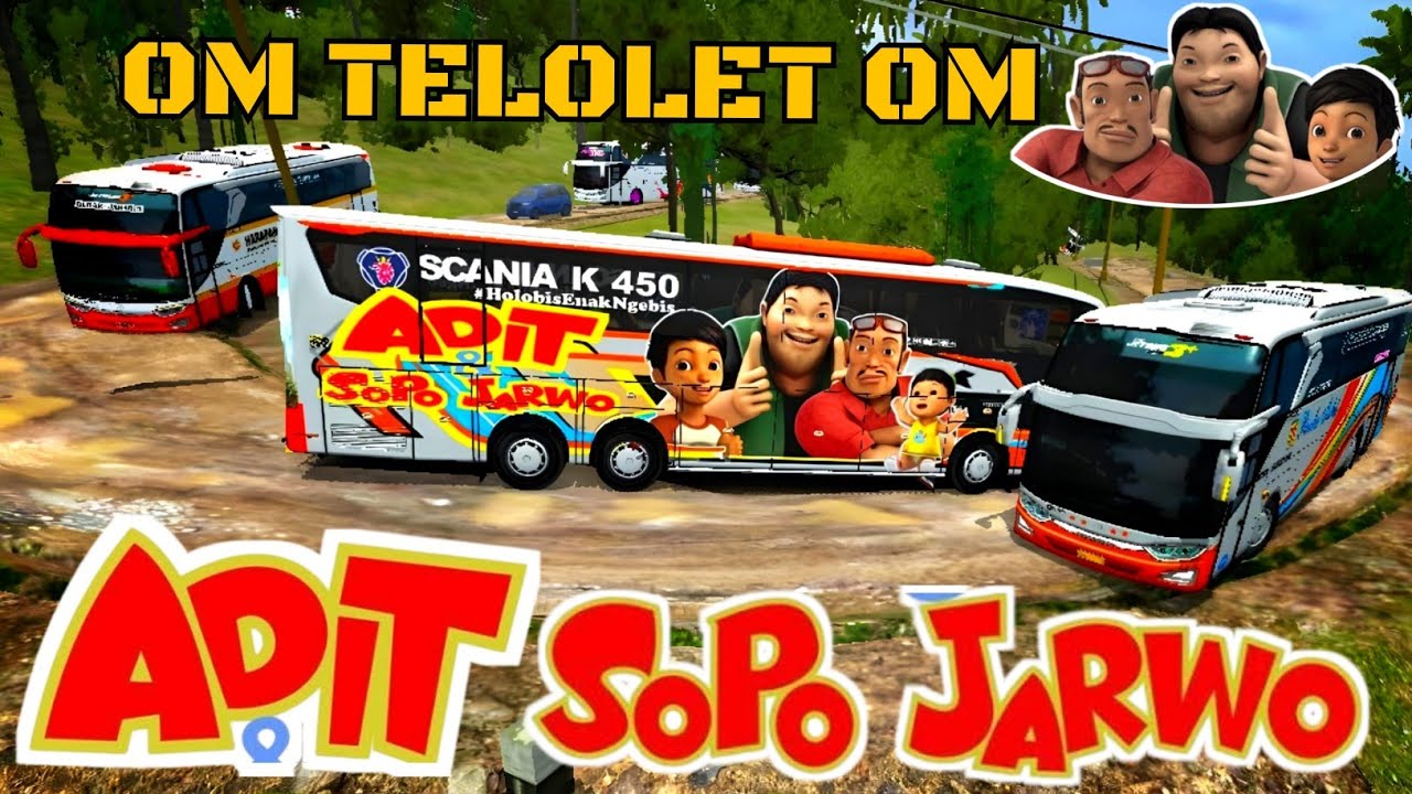 BUS ADIT SOPO JARWO FULL TELOLET TERBARU DI JALAN BERLUMPUR - YouTube