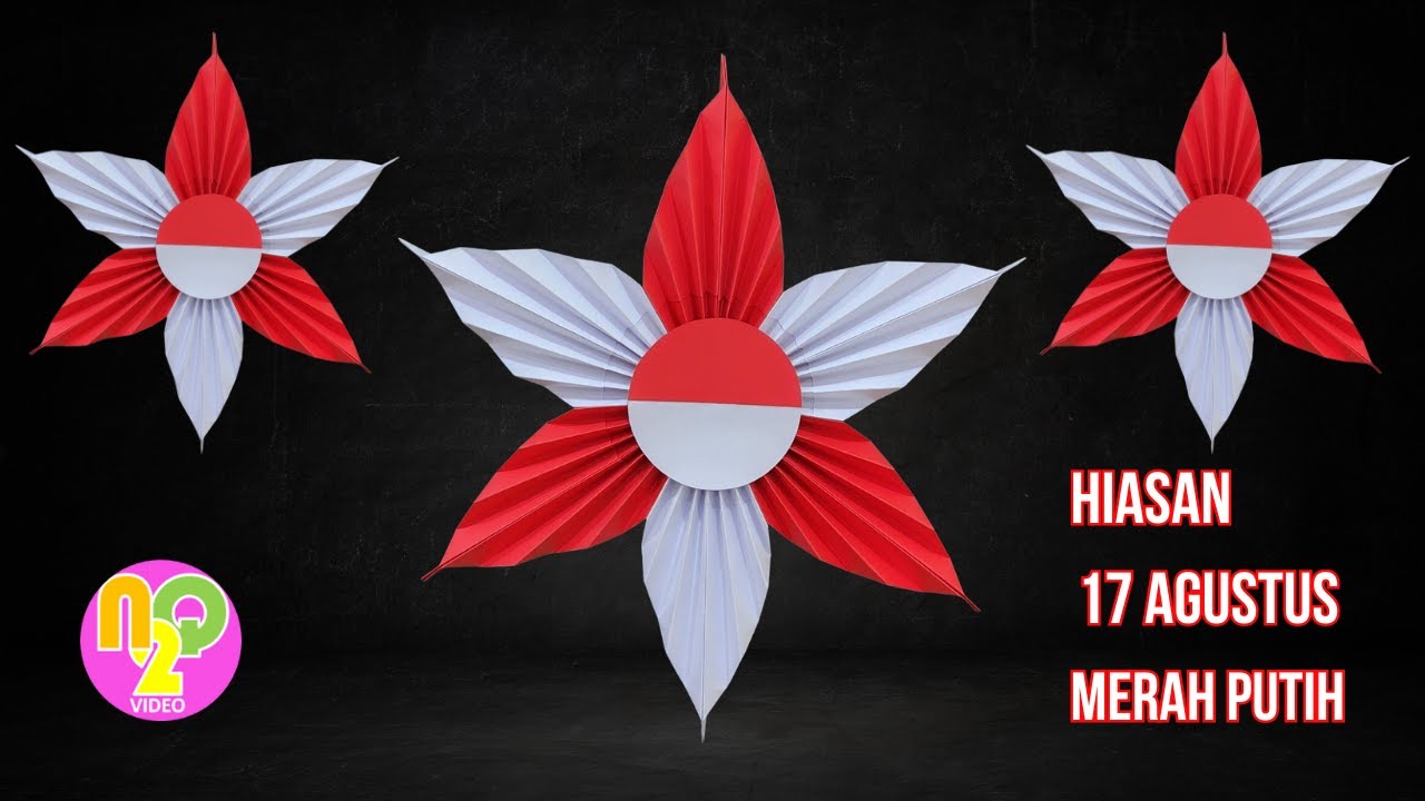 Membuat Bunga Merah Putih dari Kertas untuk Hiasan 17 Agustus HUT RI ...