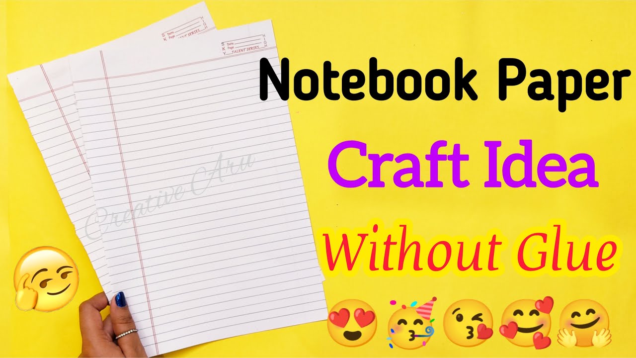 Notebook Paper Craft without Glue | DIY Craft | Reuse Craft | Best Out ...