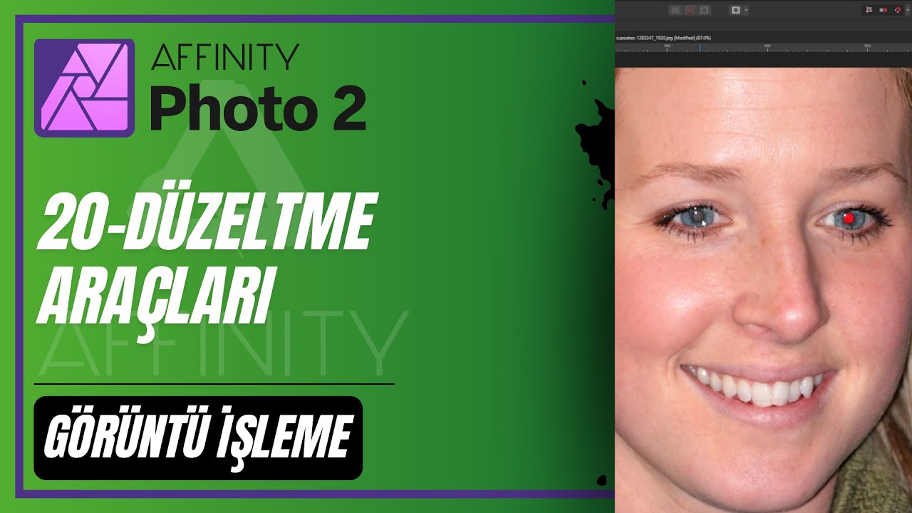 AFFINITY PHOTO 2 DERSLERİ | DÜZELTME ARAÇLARI - SİYAH NOKTA VE KIRMIZI ...