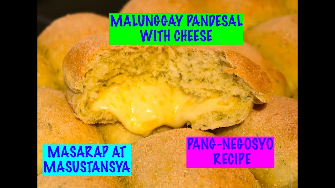 HOW TO MAKE MALUNGGAY PANDESAL WITH CHEESE/MORINGA PANDESAL/PANDESAL ...