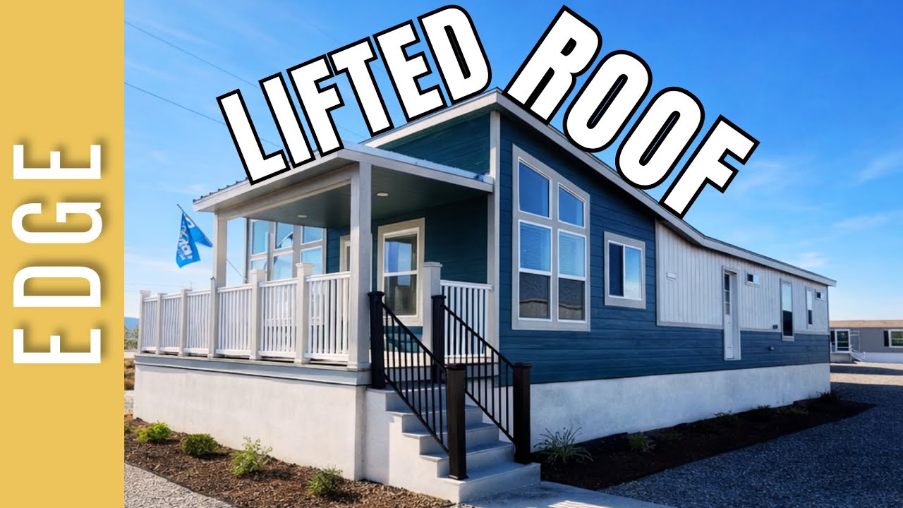 The Cavco Edge Tour | Lifted Roof Design + Covered Deck | Modern ...