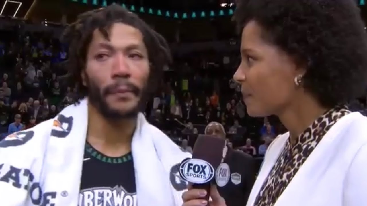 Derrick Rose EMOTIONAL Speech after Insane 50-pt Performace! (D. Rose ...
