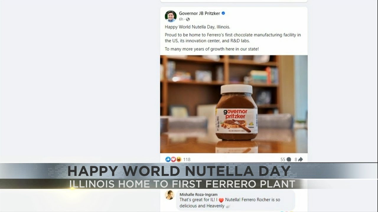 Illinois Governor Celebrates World Nutella Day - YouTube